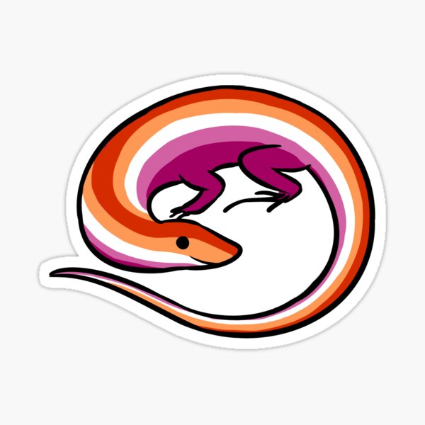 "lesbian pride lizard" Sticker for Sale by snowysaur | Redbubble