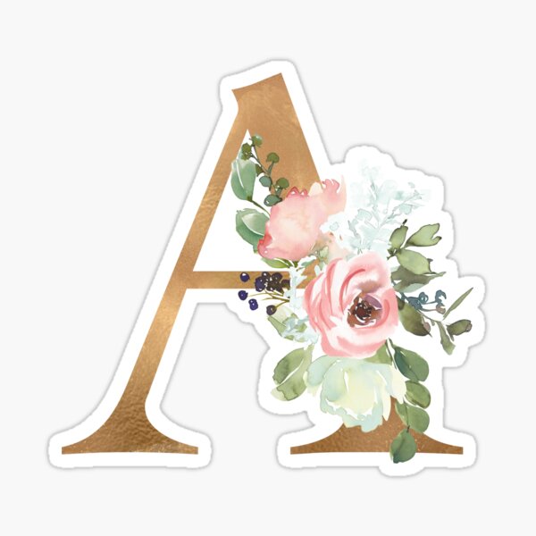 "Letter A Monogram" Sticker for Sale by WisdomInspired | Redbubble