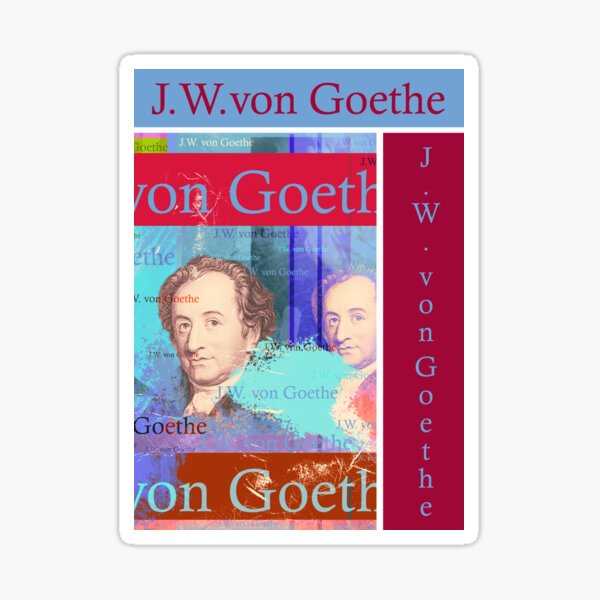 "beautiful Johann Wolfgang von Goethe portrait, aesthetic collage with ...