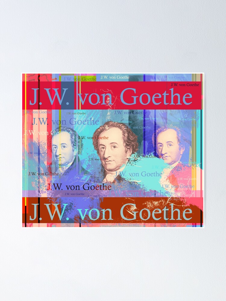 "beautiful Johann Wolfgang von Goethe portrait, aesthetic collage with ...