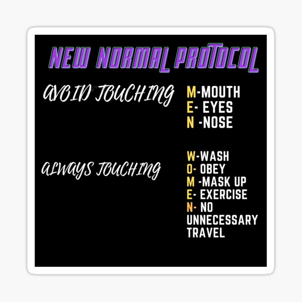 "NEW NORMAL PROTOCOL " Sticker for Sale by HALIZIQ | Redbubble