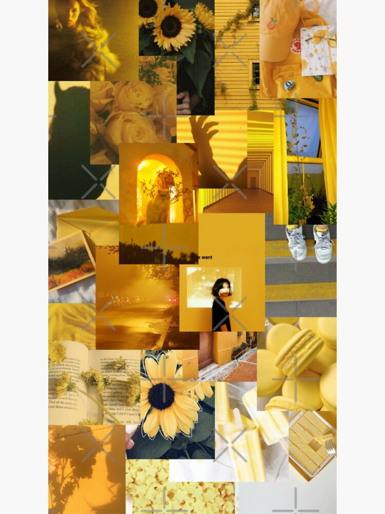 "Yellow collage " Sticker by galaxyartz | Redbubble