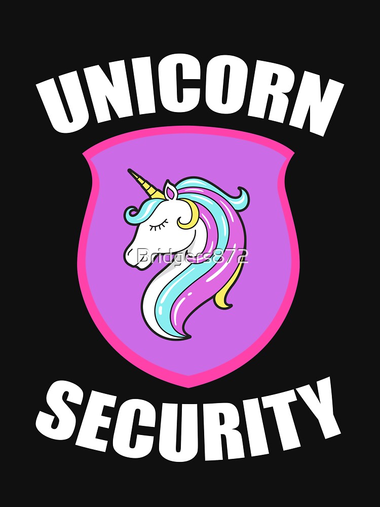 "Funny Unicorn Security Lovers Gift " T-shirt for Sale by Bridgers872 | Redbubble | funny t ...