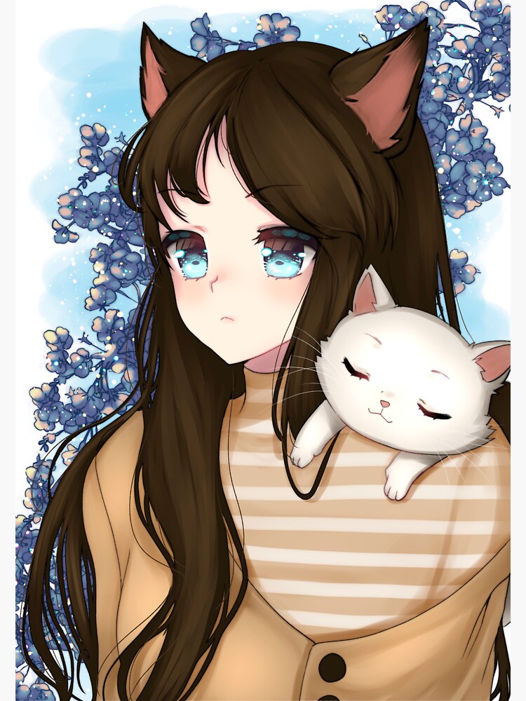 "Nekochan" Sticker by Azuukichan | Redbubble