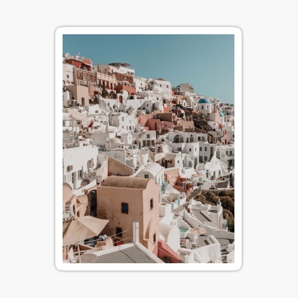 "Greece Santorini " Sticker by teencostickers | Redbubble