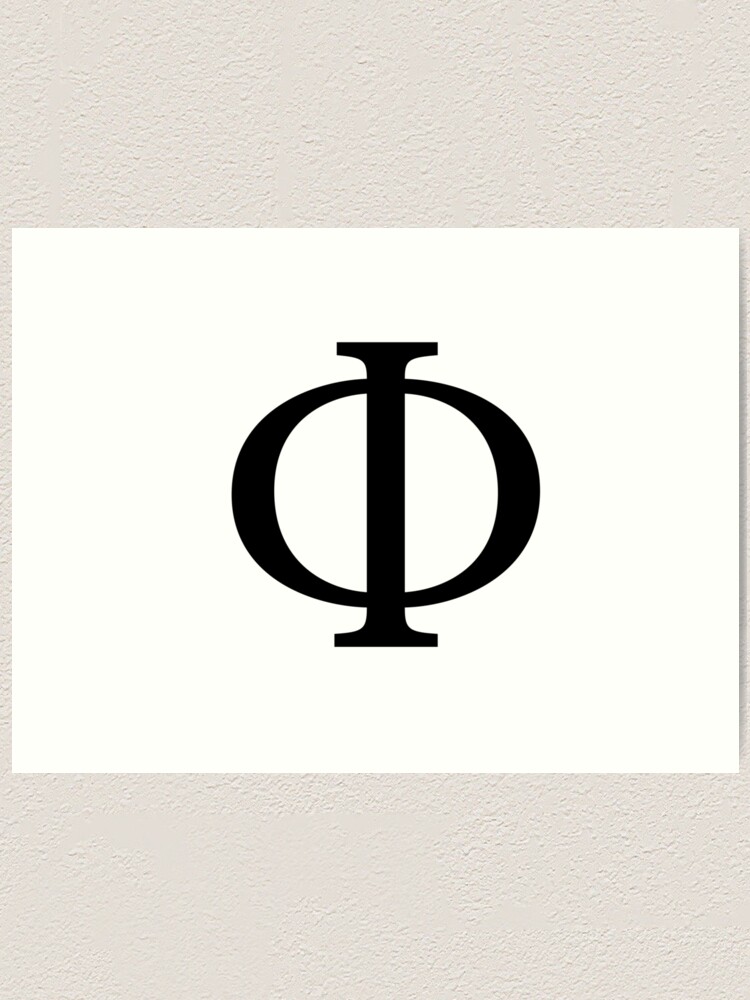 "Phi Greek Letter" Art Print by AdventureFinder | Redbubble