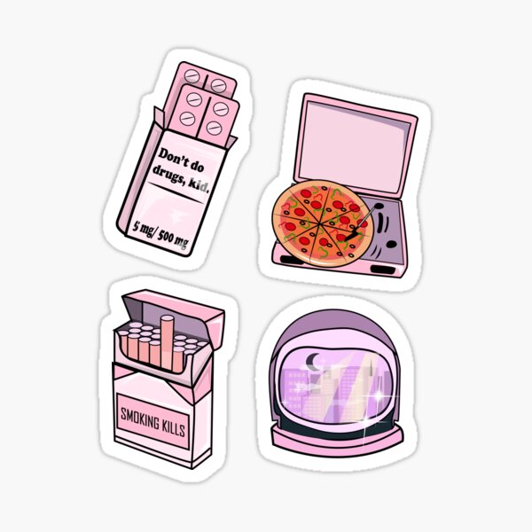 "Pastel pink sticker pack l aesthetic" Sticker for Sale by Bossin ...