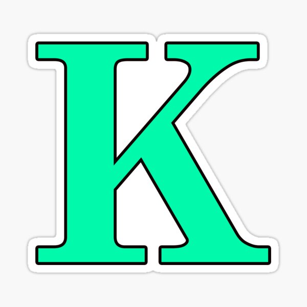 "Alphabet K" Sticker for Sale by Chadrick19 | Redbubble