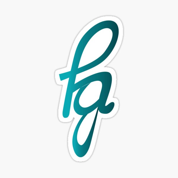 "HG letter mark , monogram with cool gradient" Sticker for Sale by ...