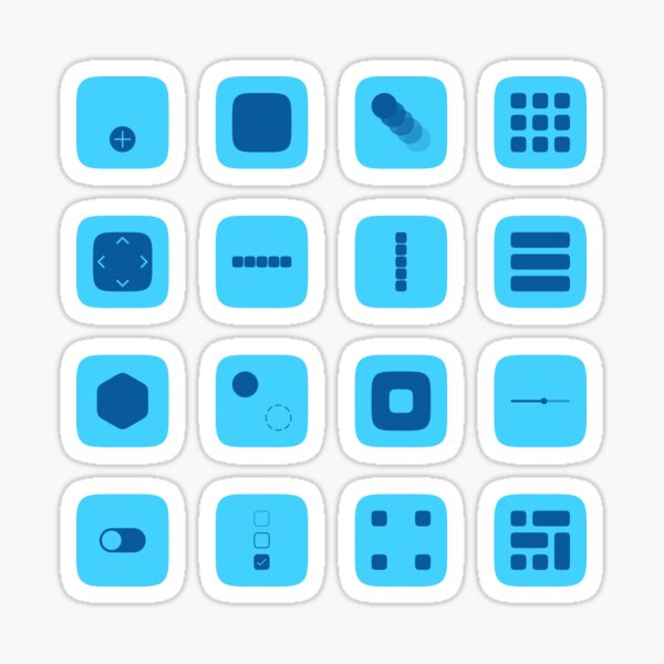 "Flutter Widgets" Sticker for Sale by Mechashadow | Redbubble