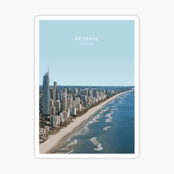 "Brisbane, Australia Travel Artwork" Sticker by Travel2NZ | Redbubble