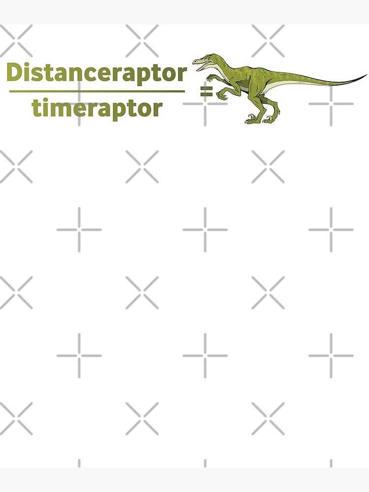 Póster «Velociraptor Math - Divertida fórmula de velocidad de ...