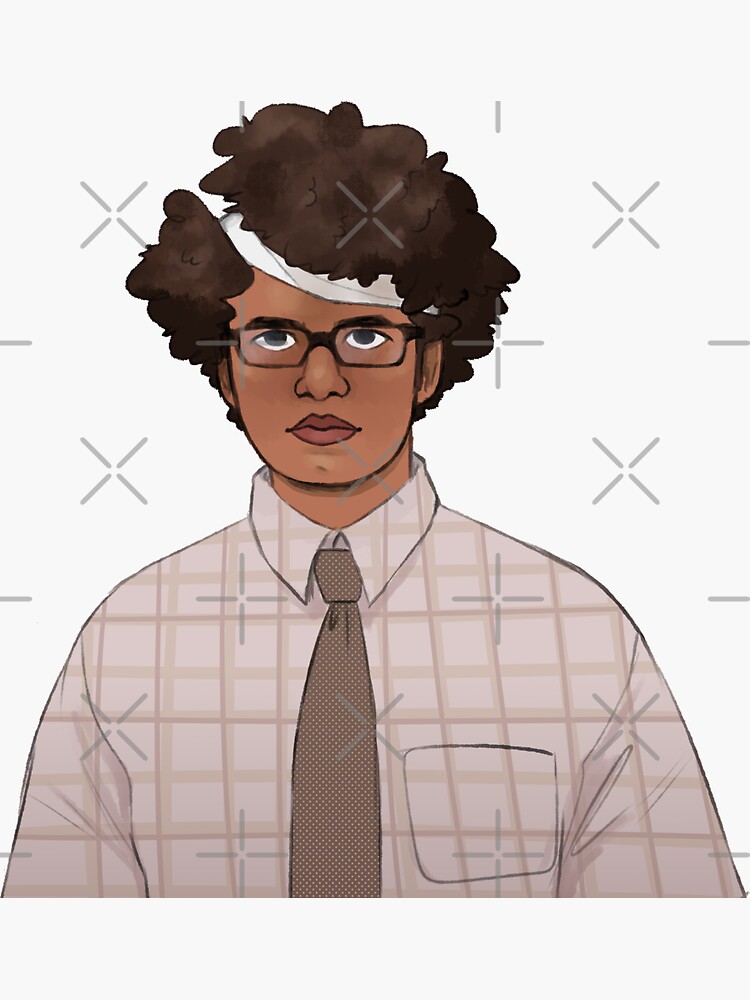"Maurice Moss from IT Crowd" Sticker by xomunq | Redbubble