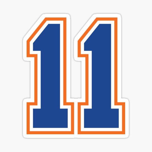 "Eleven Jersey Number Sports 11" Sticker for Sale by HelloFromAja ...