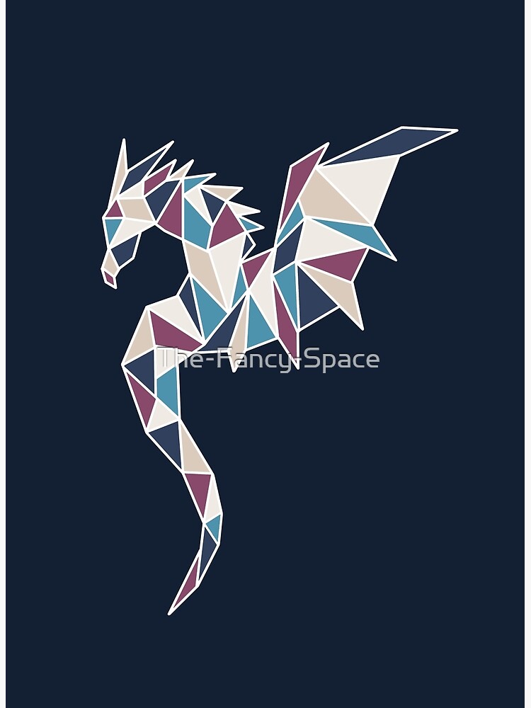 "Geometric dragon" Poster for Sale by The-Fancy-Space | Redbubble