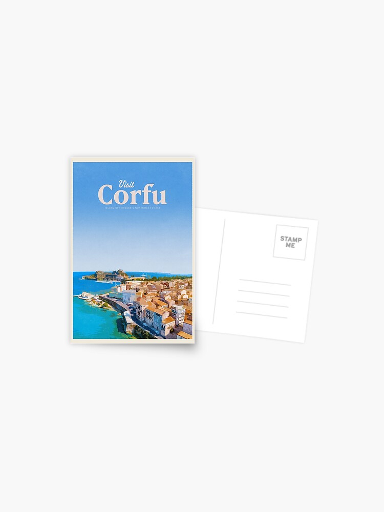 "Visit Corfu" Postcard for Sale by Callum Gardiner | Redbubble