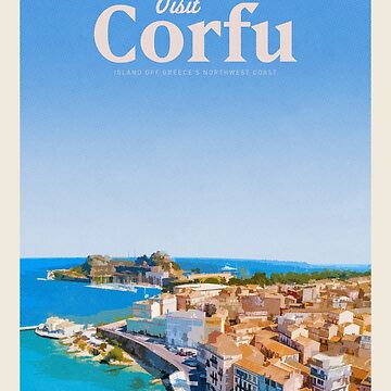 "Visit Corfu" Postcard for Sale by Callum Gardiner | Redbubble