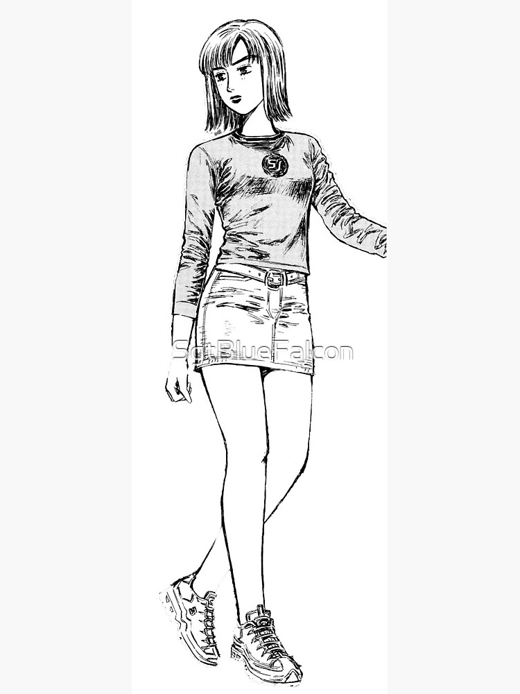 Kyoko Iwase 岩瀬 恭子 Initial D White Metal Print By Sgtbluefalcon Redbubble