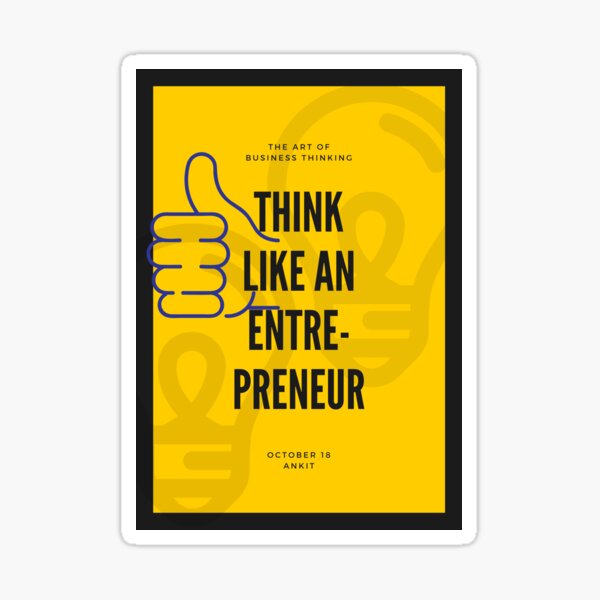 "Entrepreneur" Sticker for Sale by Ankityadav26 | Redbubble