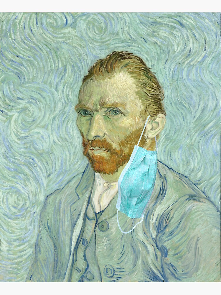 "Vincent Van Gogh Covid-19 Edition" Sticker for Sale by BANGSARTWORK ...