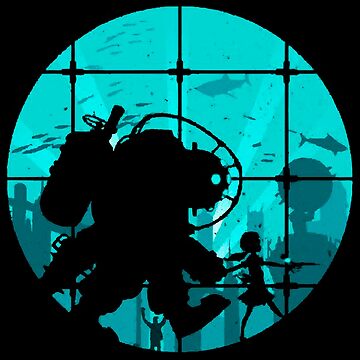 "Bioshock Blue" Sticker by DDC-design | Redbubble