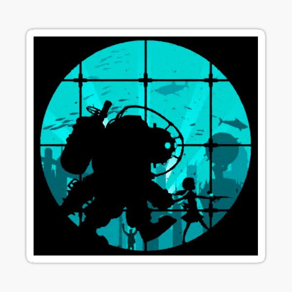 "Bioshock Blue" Sticker by DDC-design | Redbubble