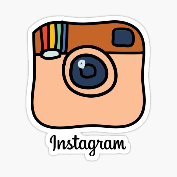 "Instagram Logo Graphic Very Funny Cool Novelty Design" Sticker for ...