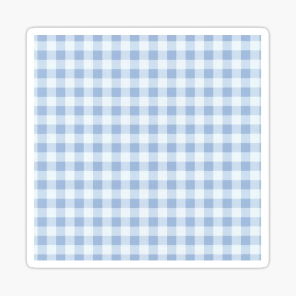 "Blue and White Check" Sticker by misskris766 | Redbubble