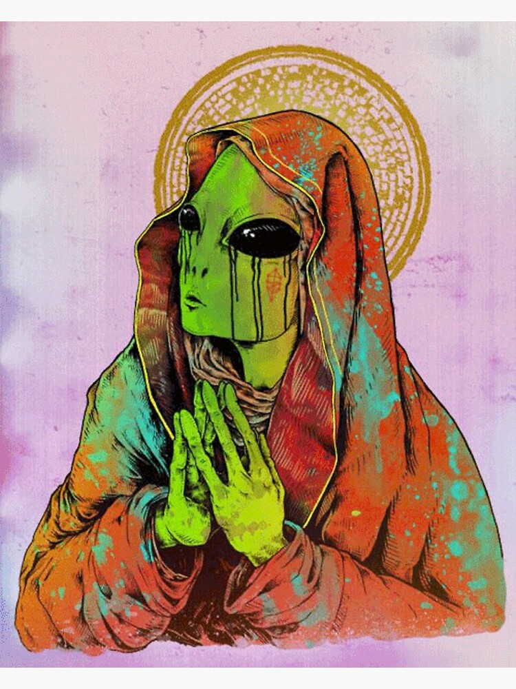 Praying Alien Premium Matte Vertical Poster sold by Chris Kemp | SKU ...