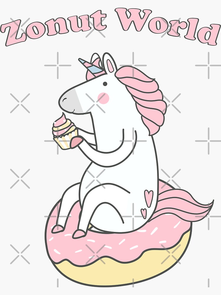 "Zoe laverne - Zonut World - christmas unicorn " Sticker by ...