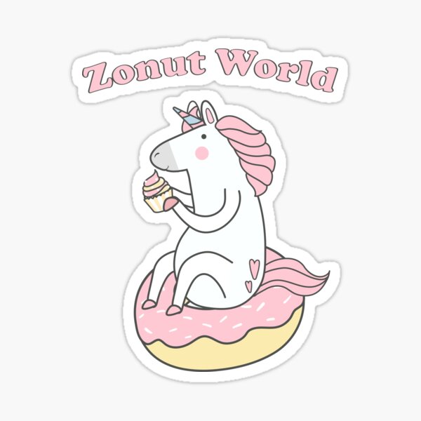 "Zoe laverne - Zonut World - christmas unicorn " Sticker by ...