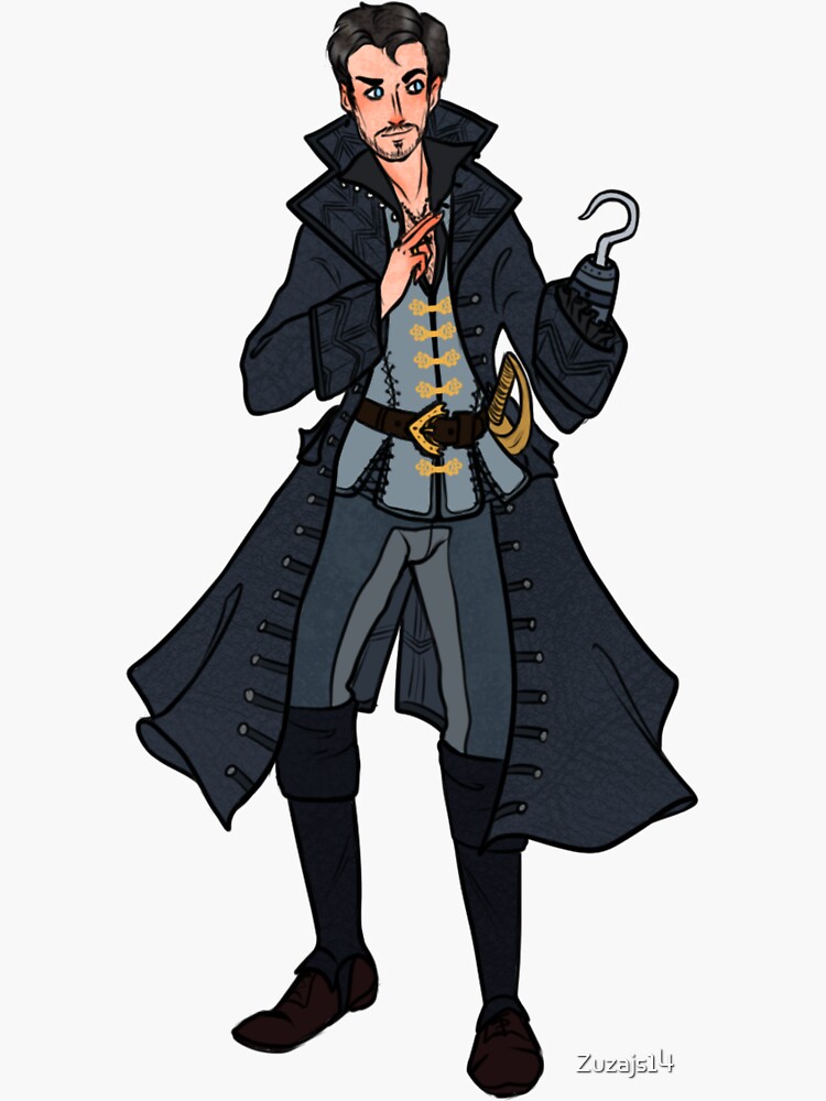 "Captain Hook" Sticker for Sale by Zuzajs14 | Redbubble