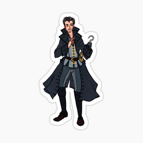 "Captain Hook" Sticker for Sale by Zuzajs14 | Redbubble
