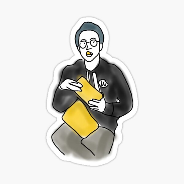"steven lim nom nom" Sticker for Sale by watcherdrawnbad | Redbubble