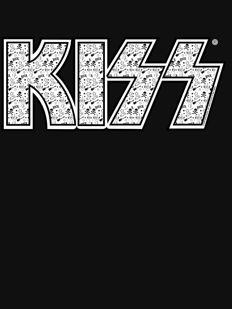 "Kiss logo with rock symbol pattern" T-shirt for Sale by cryonico ...
