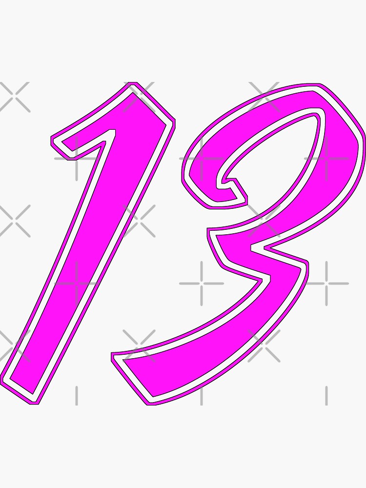 Pegatina «Dulce 13 número 13 trece 13 cumpleaños rosa niña aniversario ...