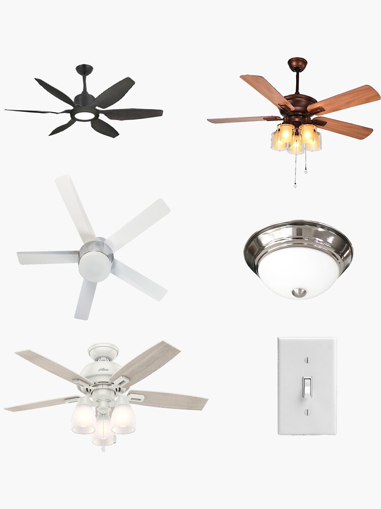 "Ceiling Fan Sticker Set #3" Sticker for Sale by Chillychu | Redbubble