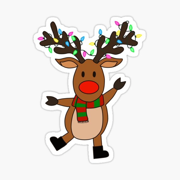 "reindeer" Sticker for Sale by jdesigns- | Redbubble