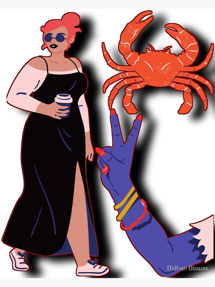 "Lady Crab" Poster by bidhanbiswas | Redbubble