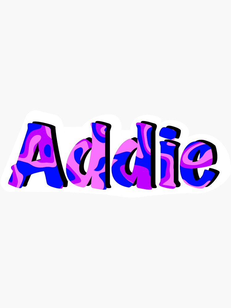 Addie” custom sticker" Sticker by Groovystickers8 | Redbubble