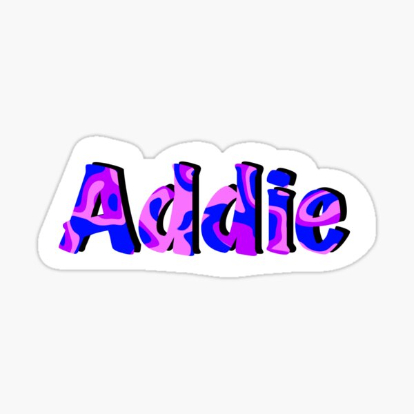 Addie” custom sticker" Sticker by Groovystickers8 | Redbubble