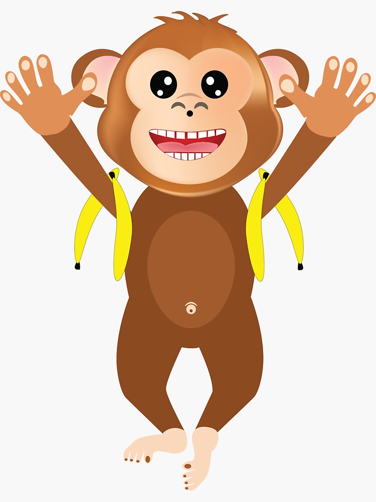 "Mimicking Monkey" Sticker for Sale by macbethe | Redbubble