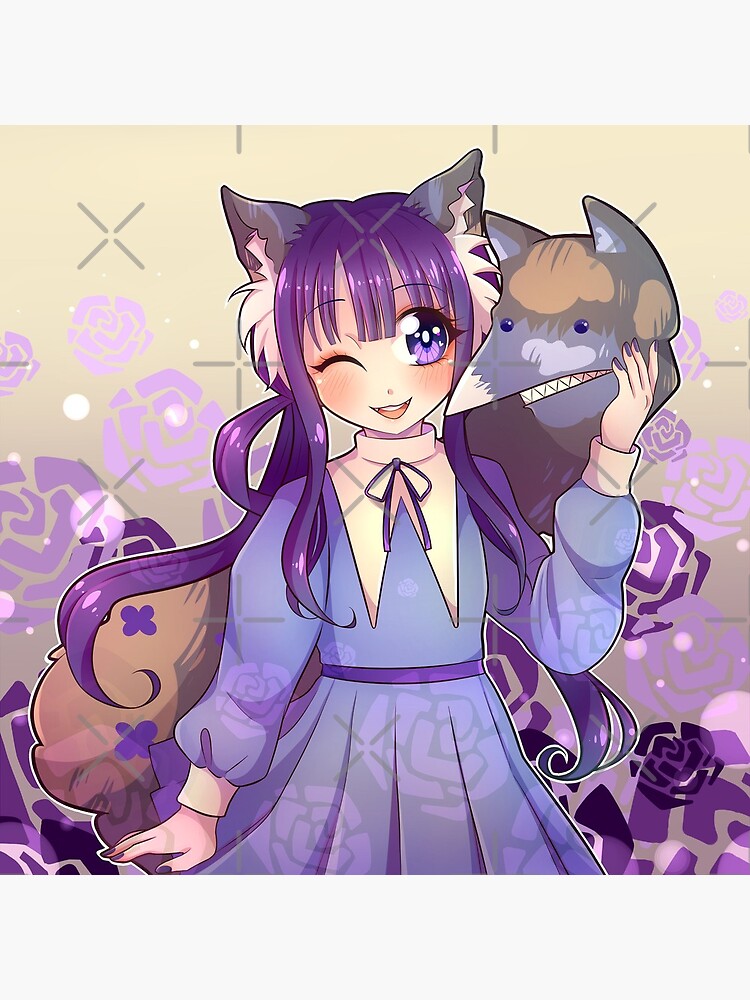 "Akane Aoi Wolf - KMH 応 援 部 AU of TBHK" Art Print by Nadi--chan16 ...