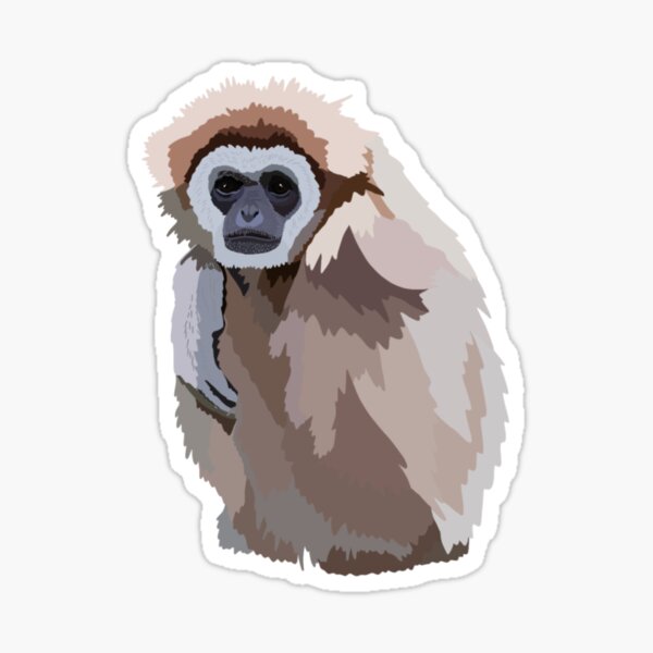 "G is for Gibbon " Sticker for Sale by thezoogirl | Redbubble