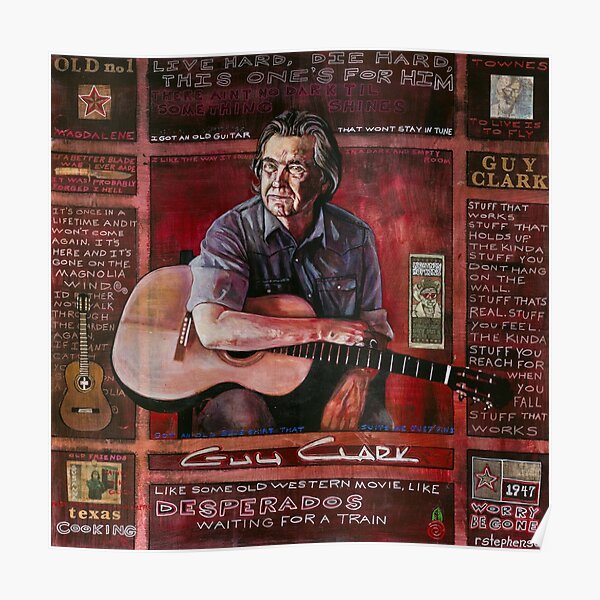"Guy Clark" Poster von RayStephenson | Redbubble