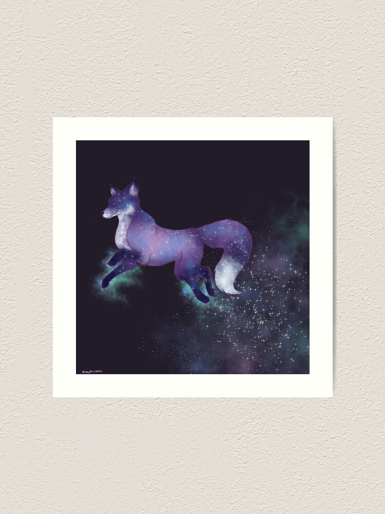 "Galactic Fox Spirit" Art Print for Sale by enaykin | Redbubble