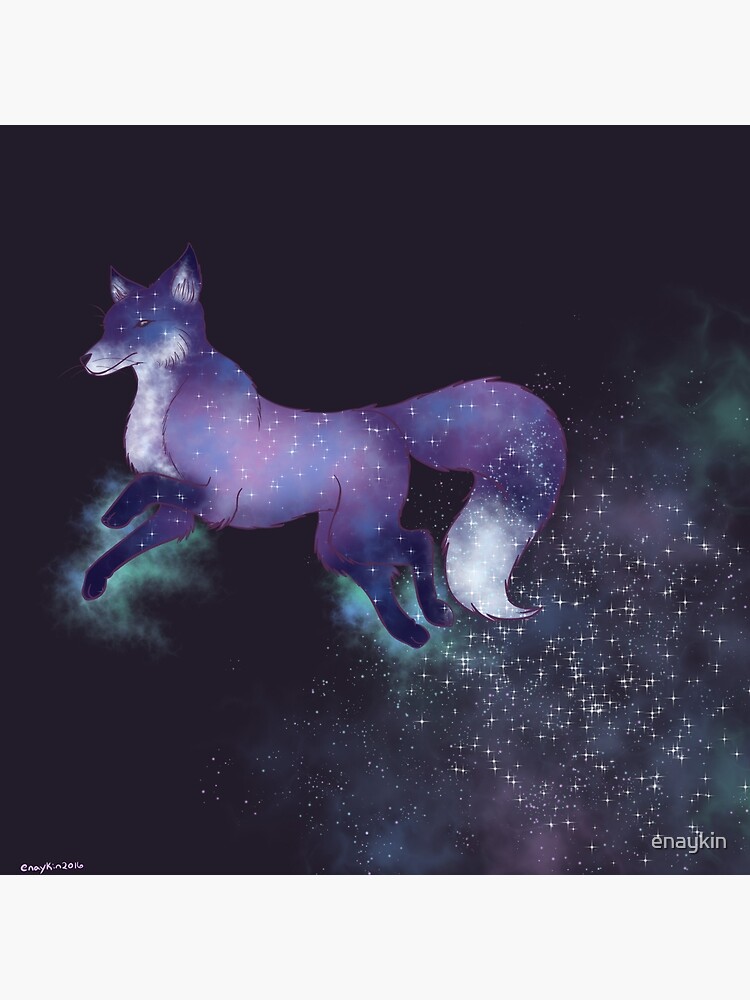 "Galactic Fox Spirit" Art Print for Sale by enaykin | Redbubble