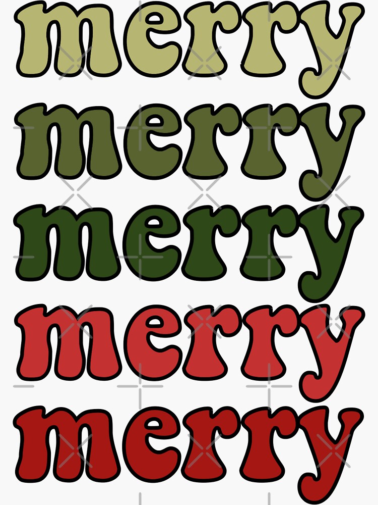 "so very merry" Sticker for Sale by kennaplate | Redbubble