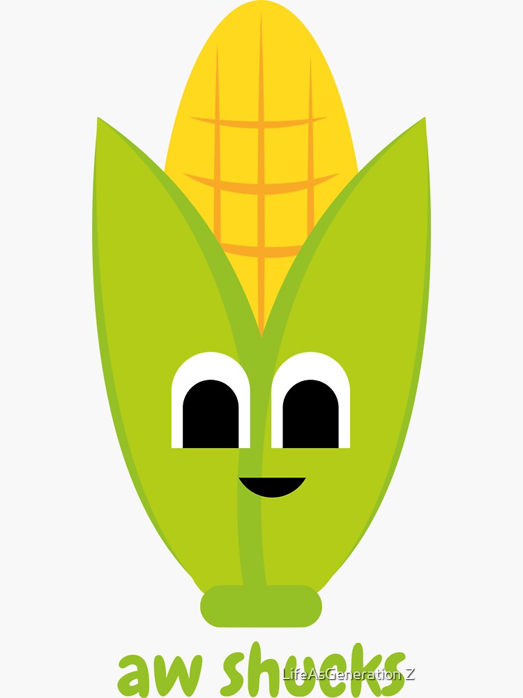 "aw shucks" Sticker for Sale by 4-gabe | Redbubble