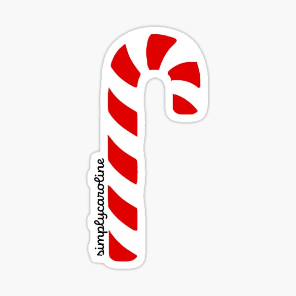 "Candy Canes" Sticker for Sale by simplycaroline | Redbubble